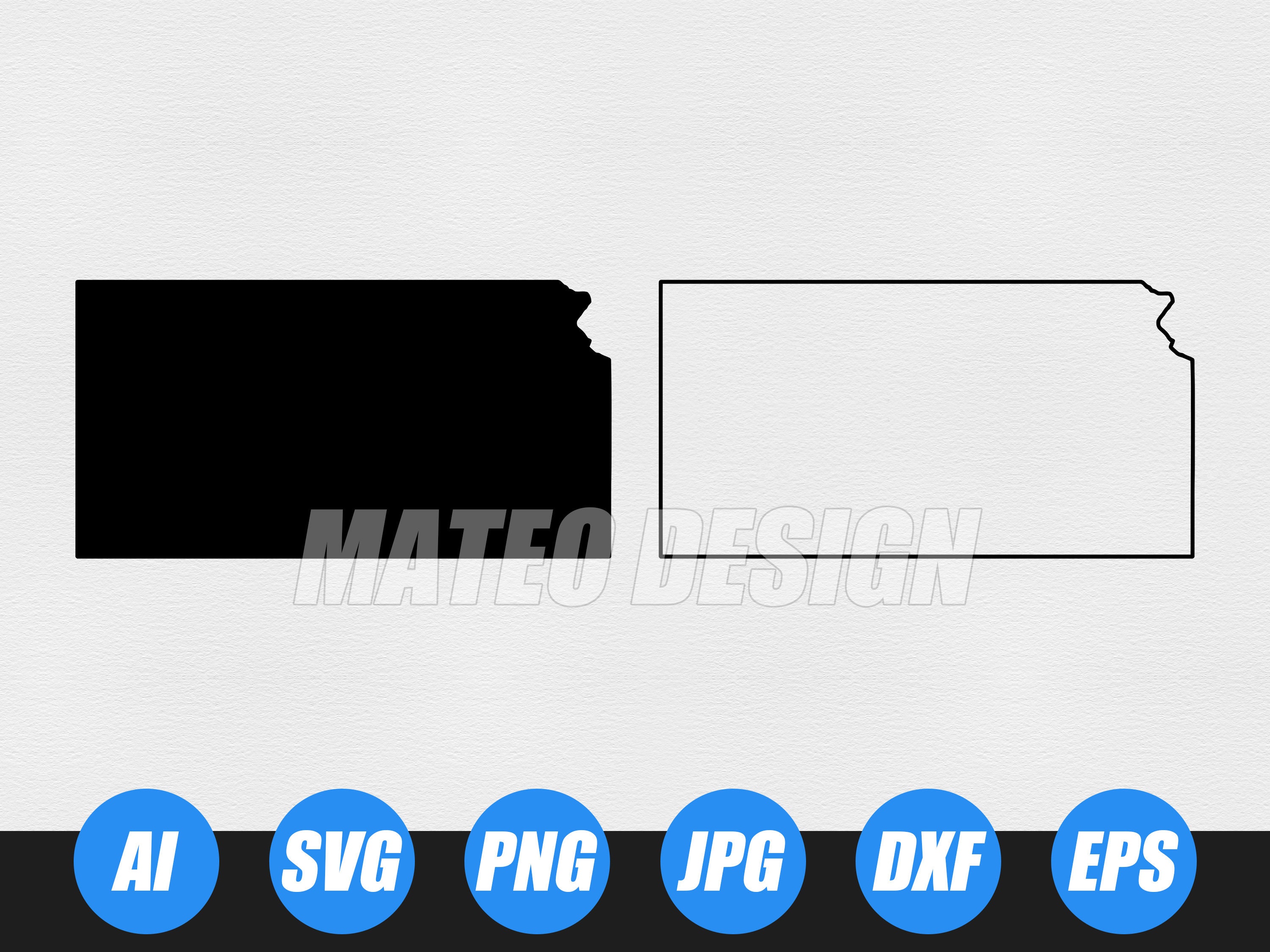 Kansas State SVG Files | Kansas Silhouette Cut Files | Kansas Vector ...