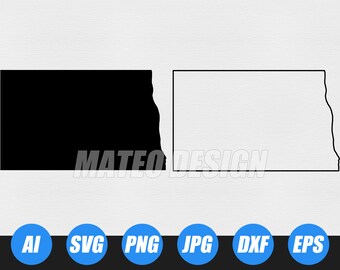 North Dakota Outline SVG Files North Dakota Cut Files United States of ...