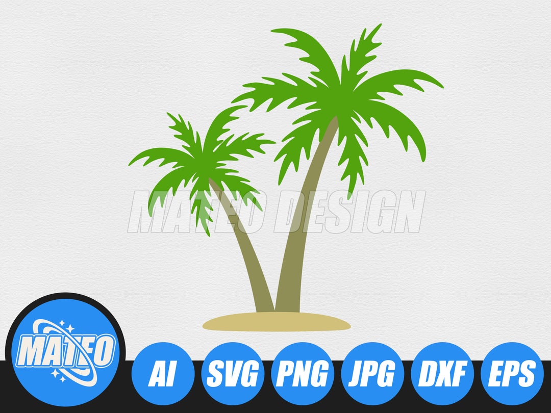 Summer Coconut Tree Vector Pattern-instant Digital Download-ai,svg,png ...