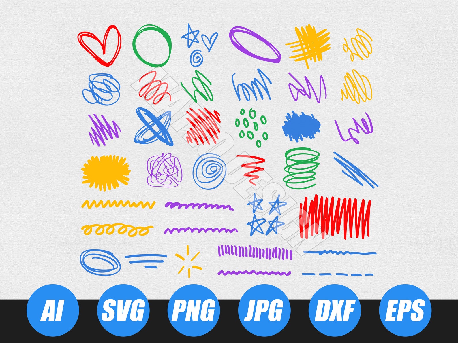 Scribble SVG Bundle, Scribble Lines Svg, Scribble Doodle Svg. Doodles ...