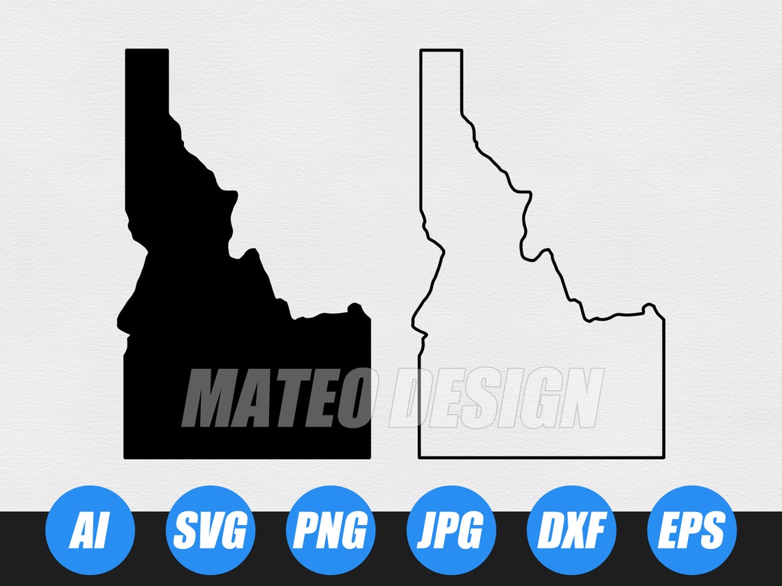 Idaho State SVG Files | Idaho Silhouette Cut Files | Idaho Vector ...