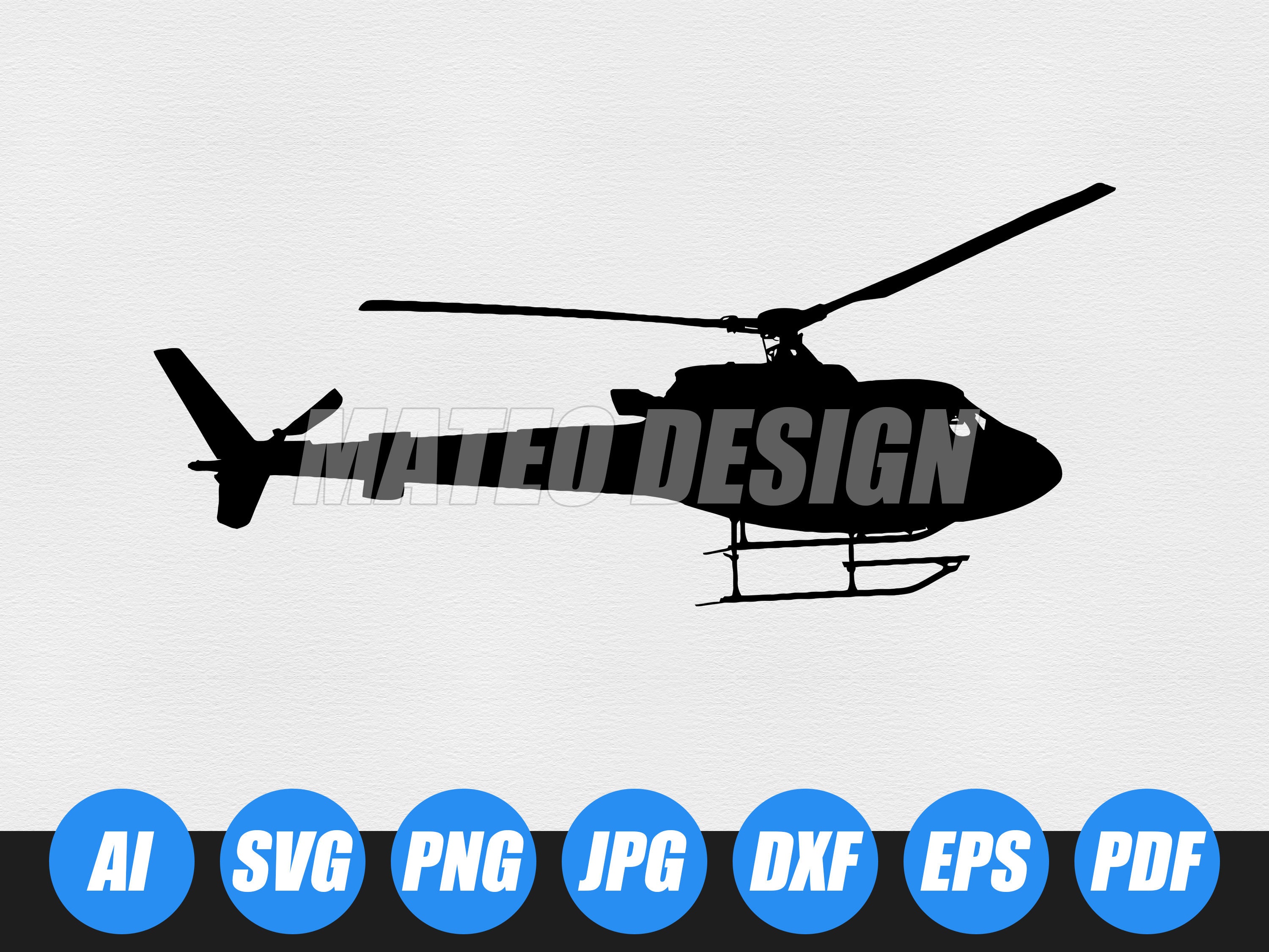 Helicopter SVG Files - Vector Images Silhouette - Flying Clipart- SVG ...