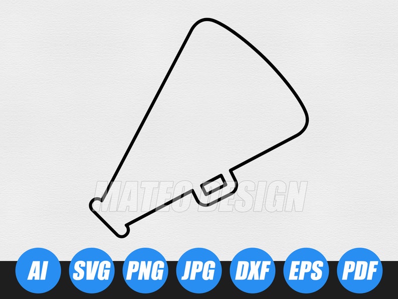 Megaphone Svg Files Cheer Clip Art Vector Files Megaphone Clip Art