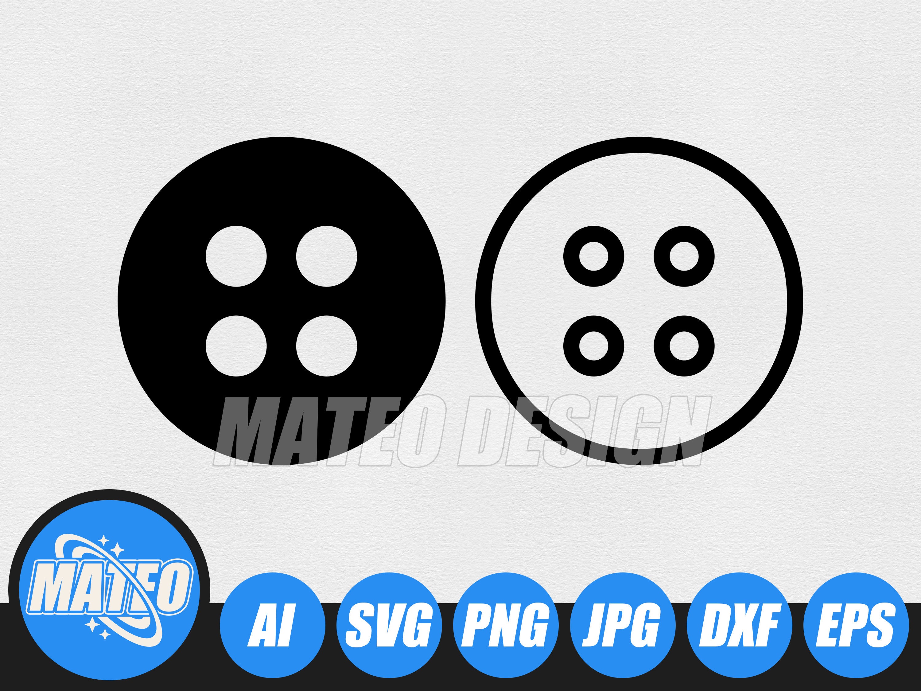 Sewing Button Clip Art Sewing Button SVG Files Sewing Button Cut Files ...