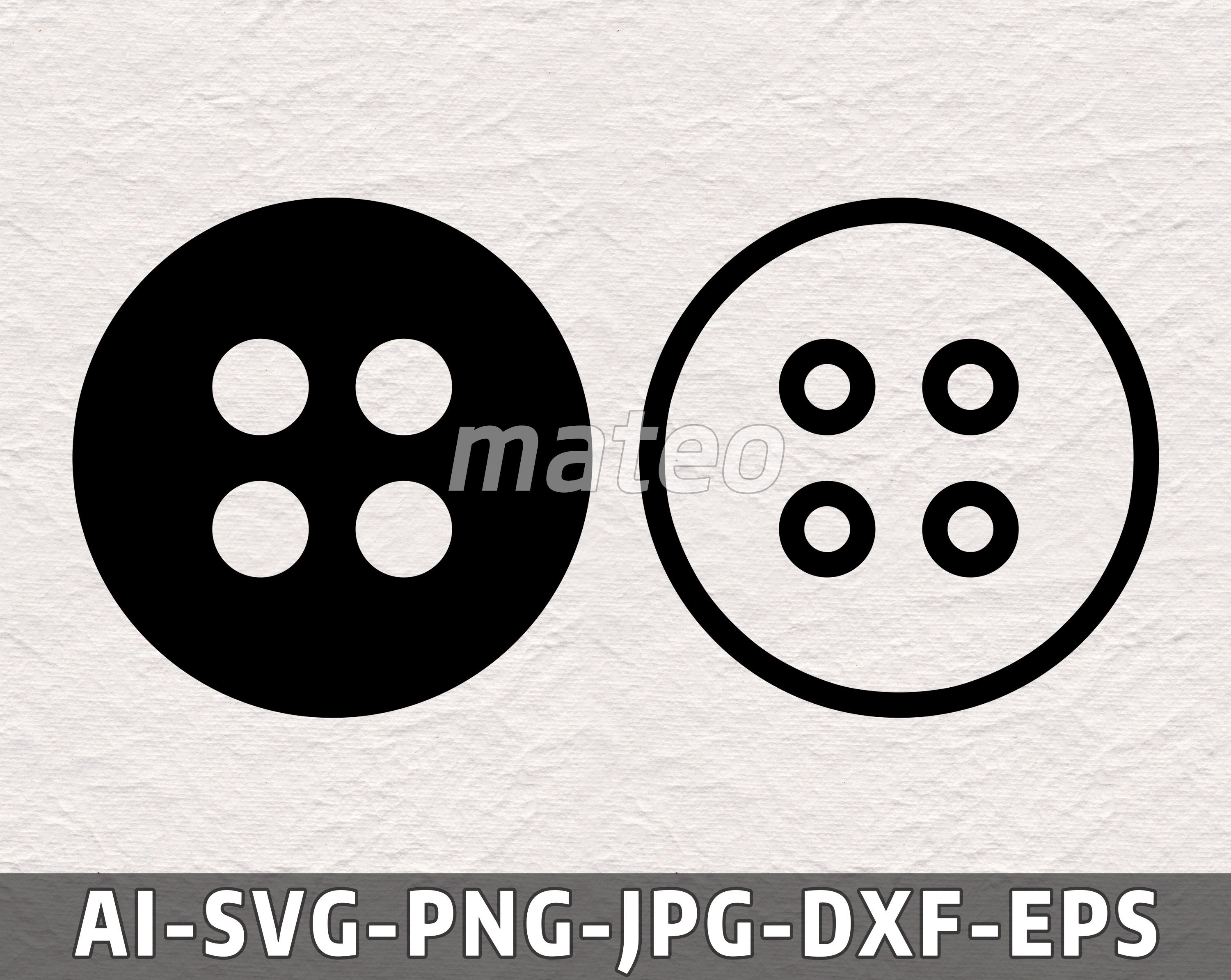 Sewing Button Clip Art Sewing Button SVG Files Sewing Button Cut Files ...