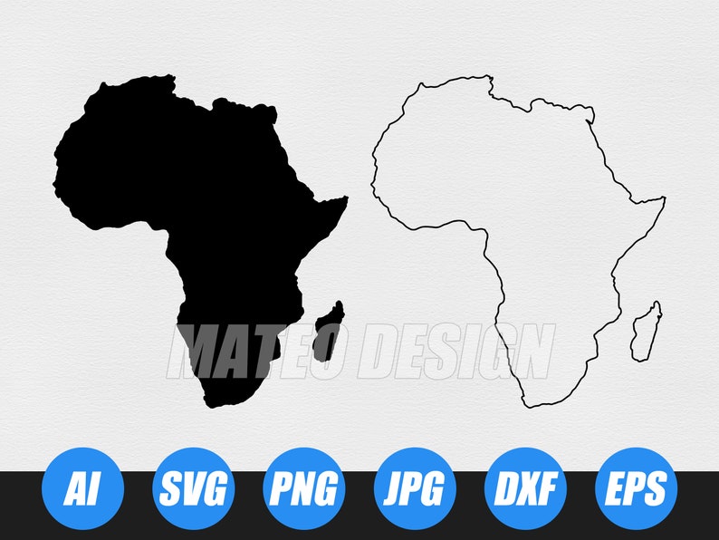Africa Shape SVG Files | Africa Cut Files | Africa Vector | Africa Map ...