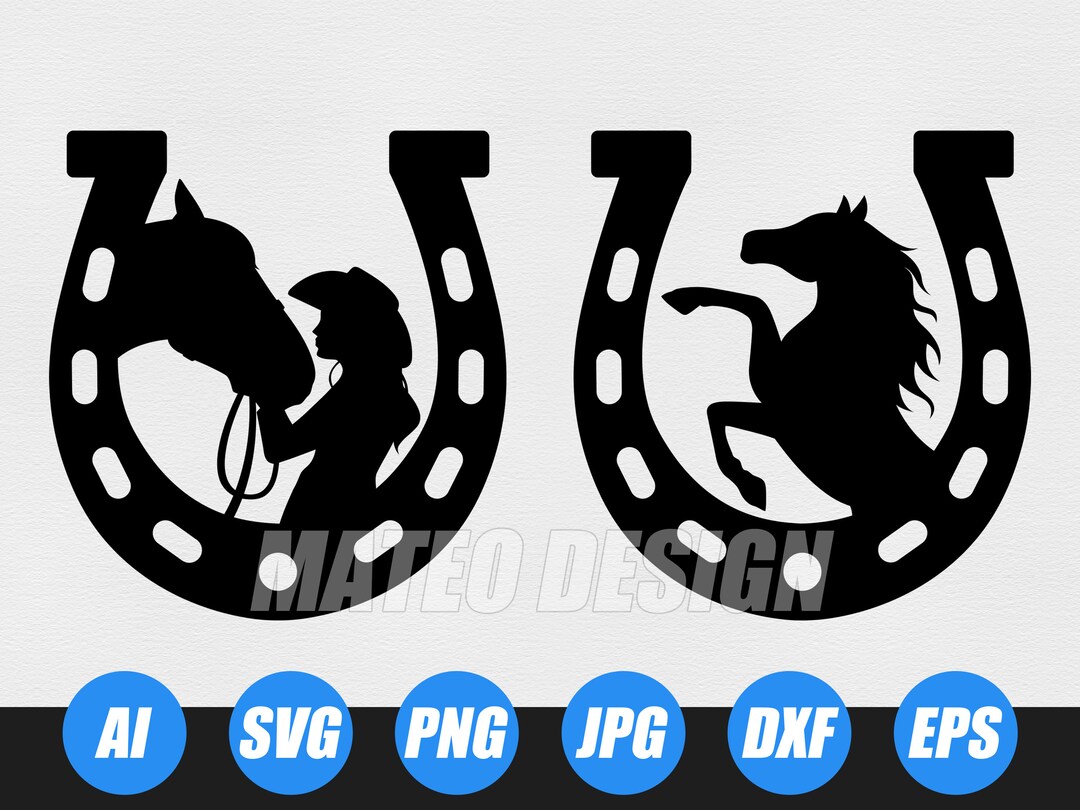 Girl With Horse Svg, Horseshoe Svg Files, Horse Shoe Cut Files,horse Shoe Vector, Horseshoe Clip ...
