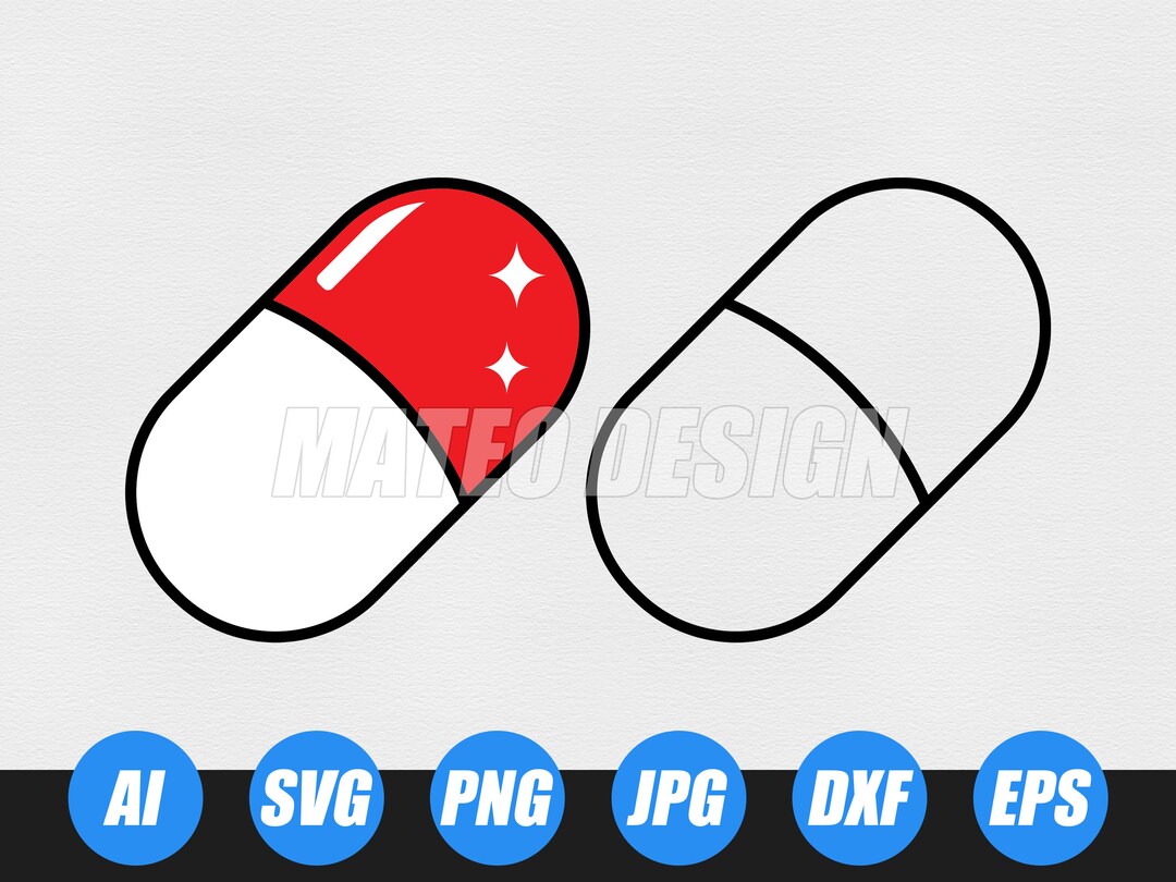 Medicine Pill SVG Files Medicine Pill Vector Army Clip Art Cnc Files ...