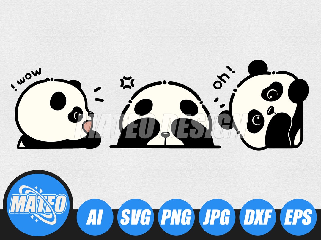 Panda Stick Figure, Hand Drawn Animals, Kids Illustration, Cute Panda ...