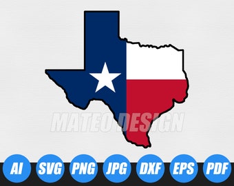 Texas Svg, Texas Map Flag SVG Files, Texas State Map and Flag Cut Files ...