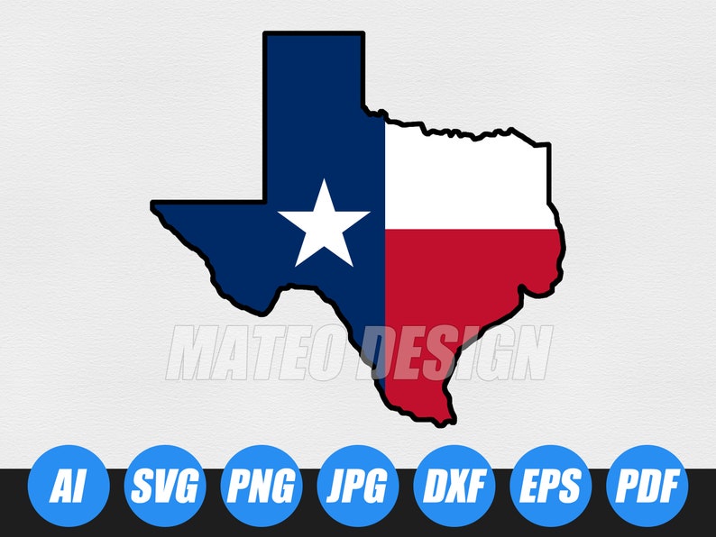 Texas Map Flag SVG Files Texas State Map and Flag Cut Files Texas ...