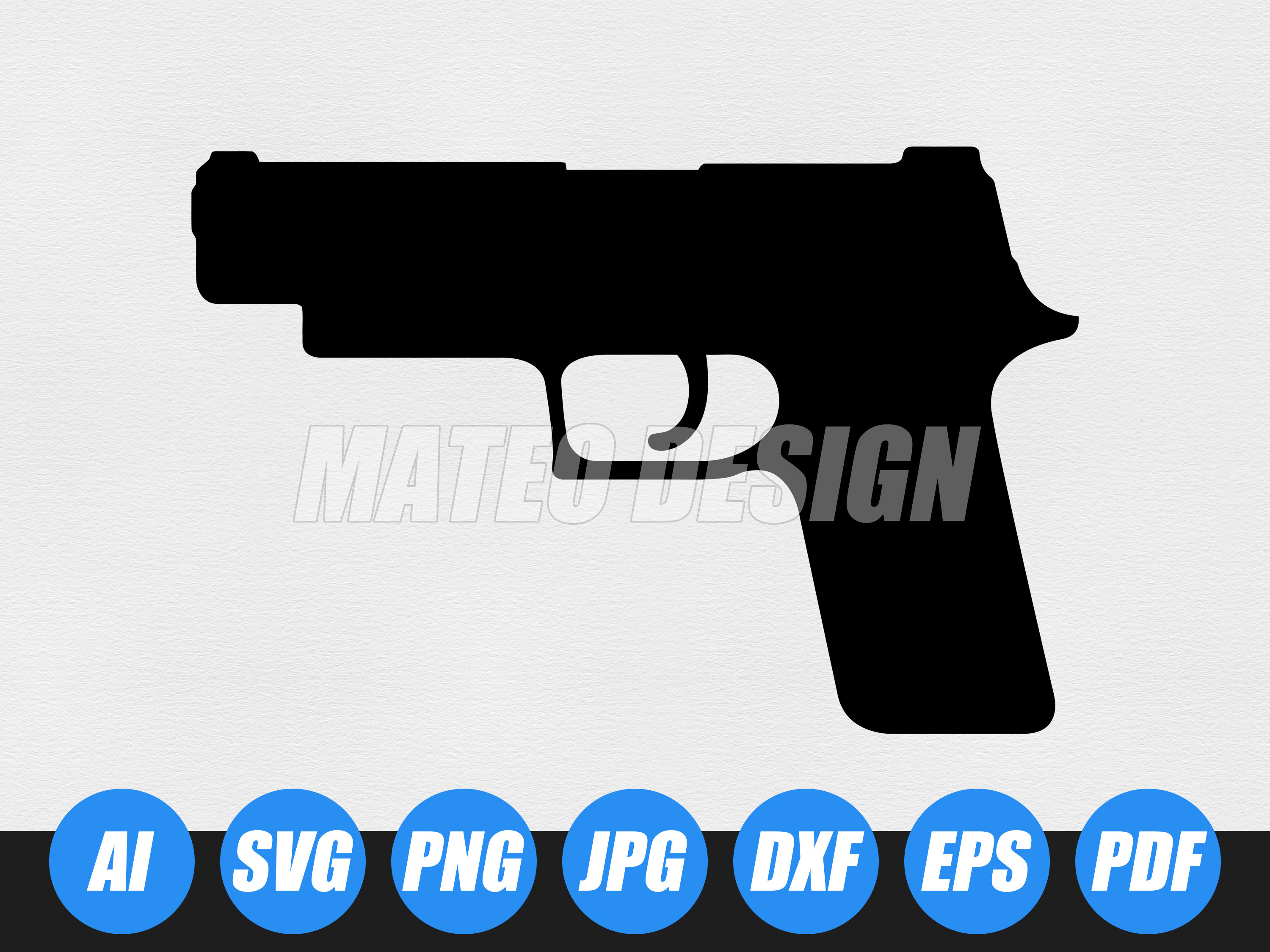 Pistol Gun SVG Files 9mm Pistol Cut Files Pistol Gun - Etsy