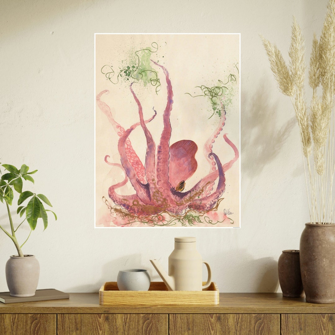 Octopus Poster - Etsy