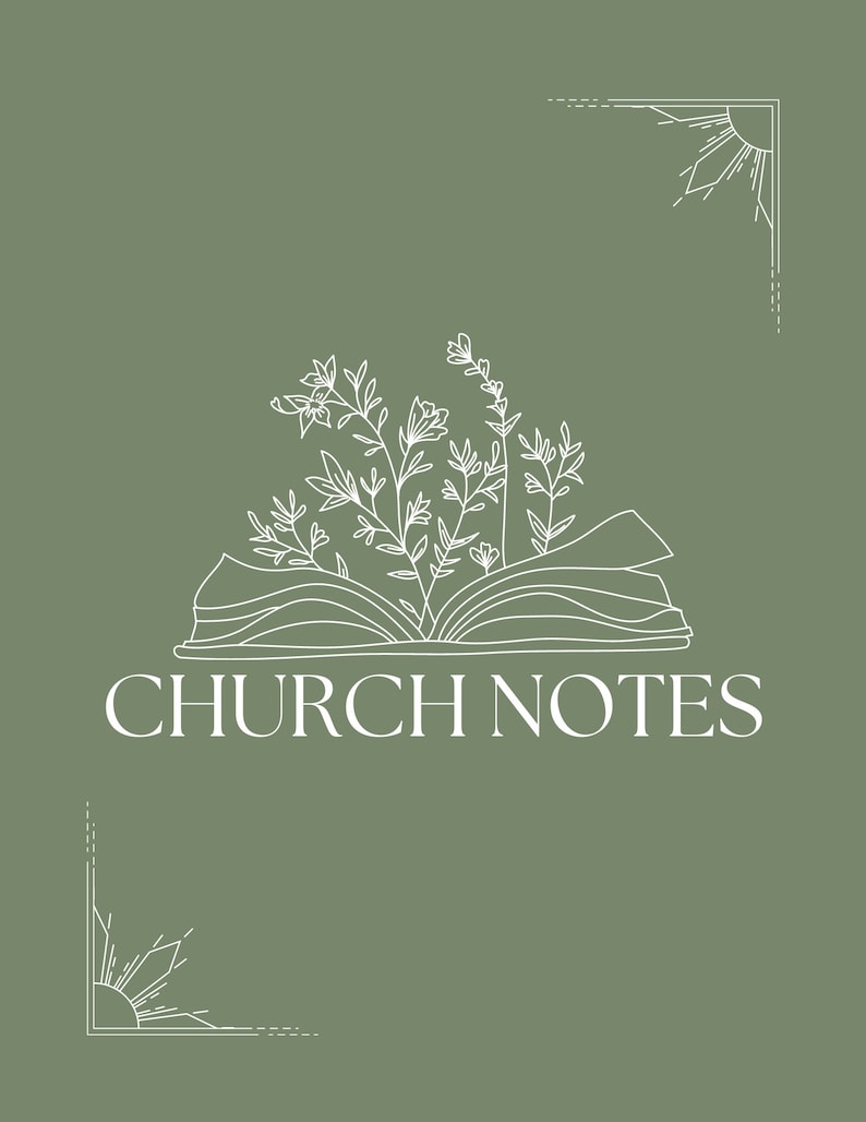 CHURCH NOTES TEMPLATE - Goodnotes Template for Note-taking - Etsy