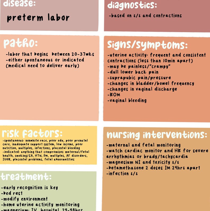 Nursing Concept Maps Colorful & Cute - Etsy