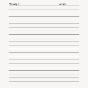 CHURCH NOTES TEMPLATE - Goodnotes Template for Note-taking - Etsy