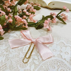 Satin Pink ~ Ribbon Bookmark - Etsy