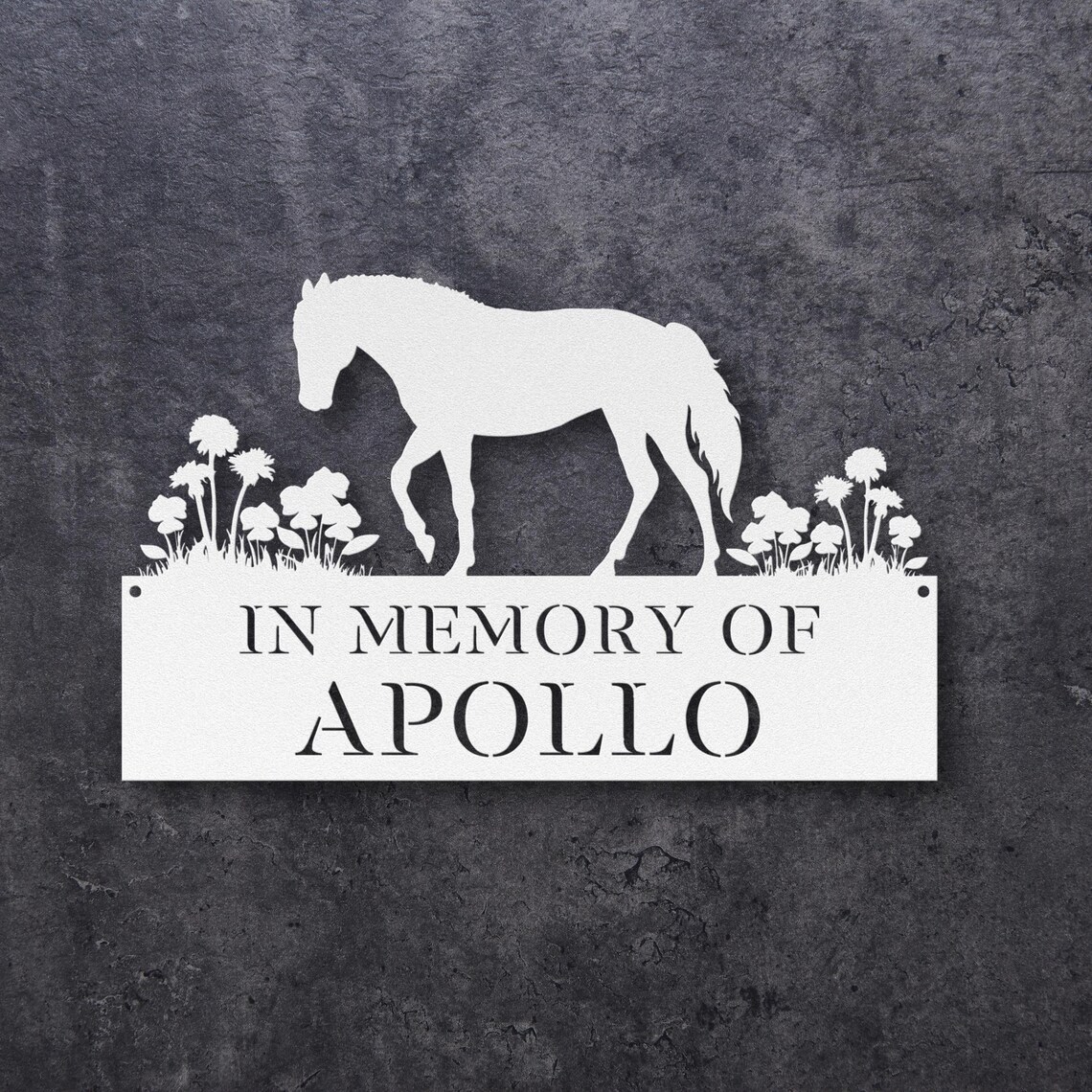 Personalized Horse Metal Memorial Sign, Grave Marker Sign, Horse Lover ...
