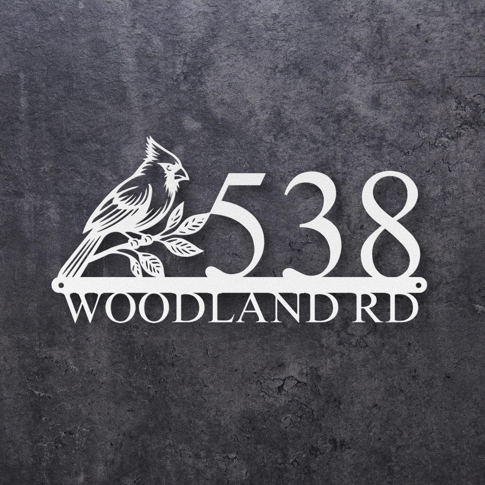 Custom Cardinal Metal Address Sign, Personalized Home Decor, Exterior ...