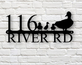 Custom Metal Moose Address Sign, Personalized Farmhouse Decor, Exterior ...