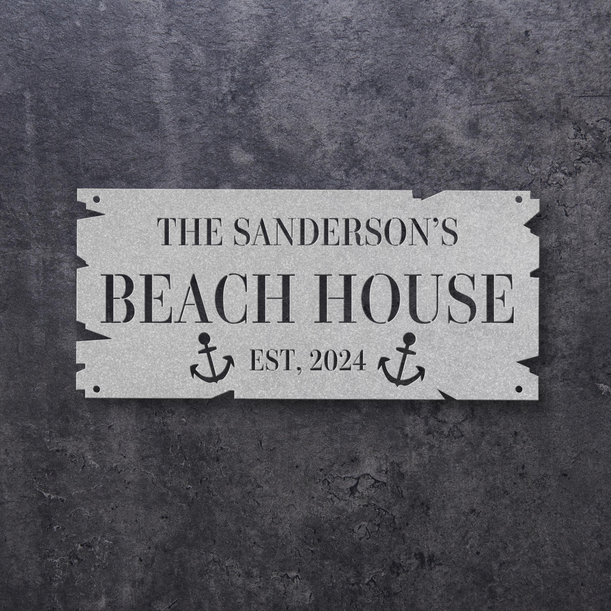 Custom Beach House Metal Sign, Beach Decor, Beach Lover Gift, Beach ...