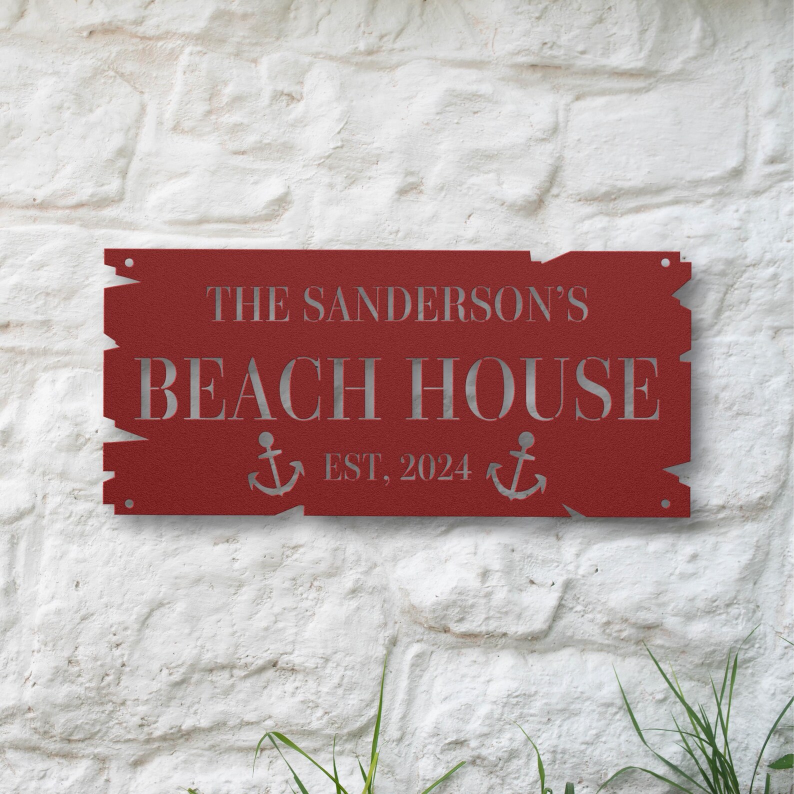 Custom Beach House Metal Sign, Beach Decor, Beach Lover Gift, Beach ...