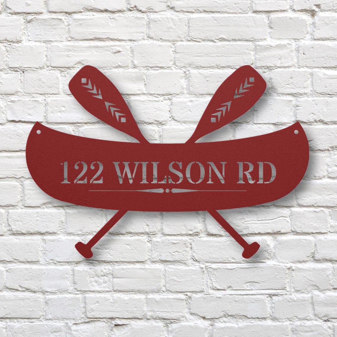 Custom Canoe Address Metal Sign, Personalized Lake House Decor ...