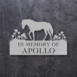 Personalized Horse Metal Memorial Sign, Grave Marker Sign, Horse Lover ...