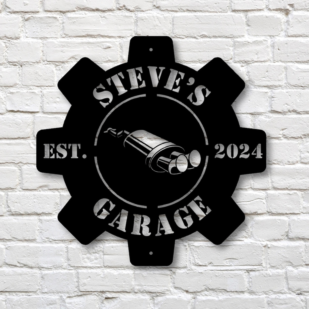 Custom Metal Car Sign, Car Signs for Garage, Personalized Car Name Sign ...