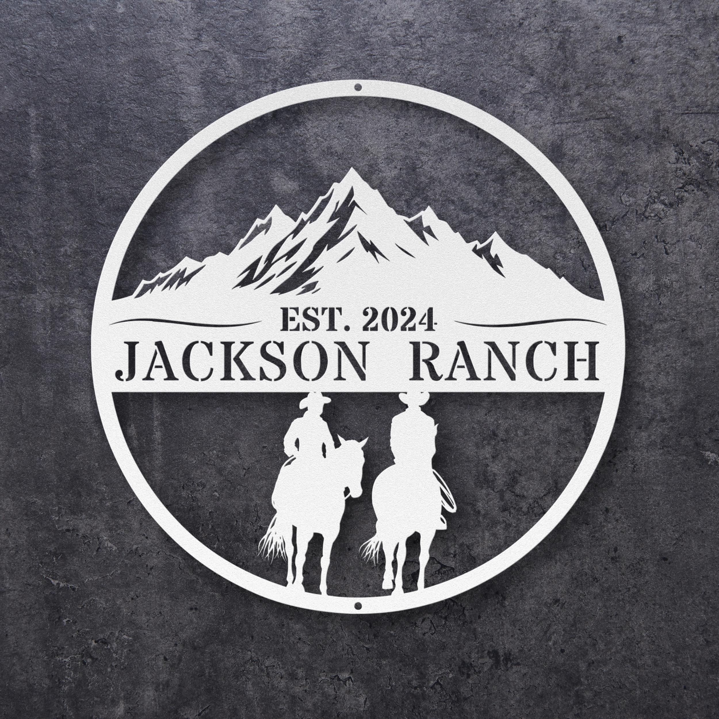 Personalized Horse Ranch Metal Sign, Farmhouse Decor, Horse Farm Sign ...
