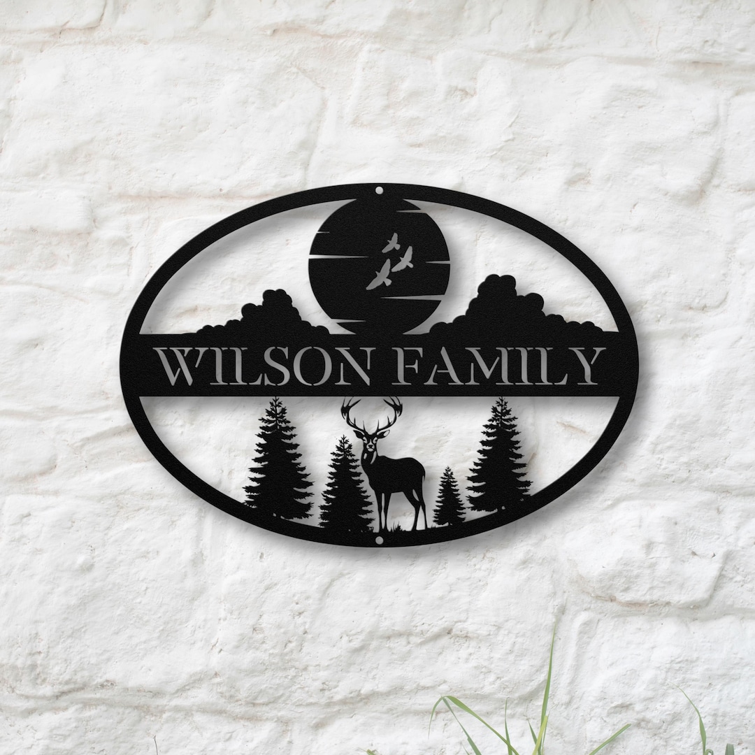 Custom Country Metal Sign, Personalized Country House Decor, Outdoor ...