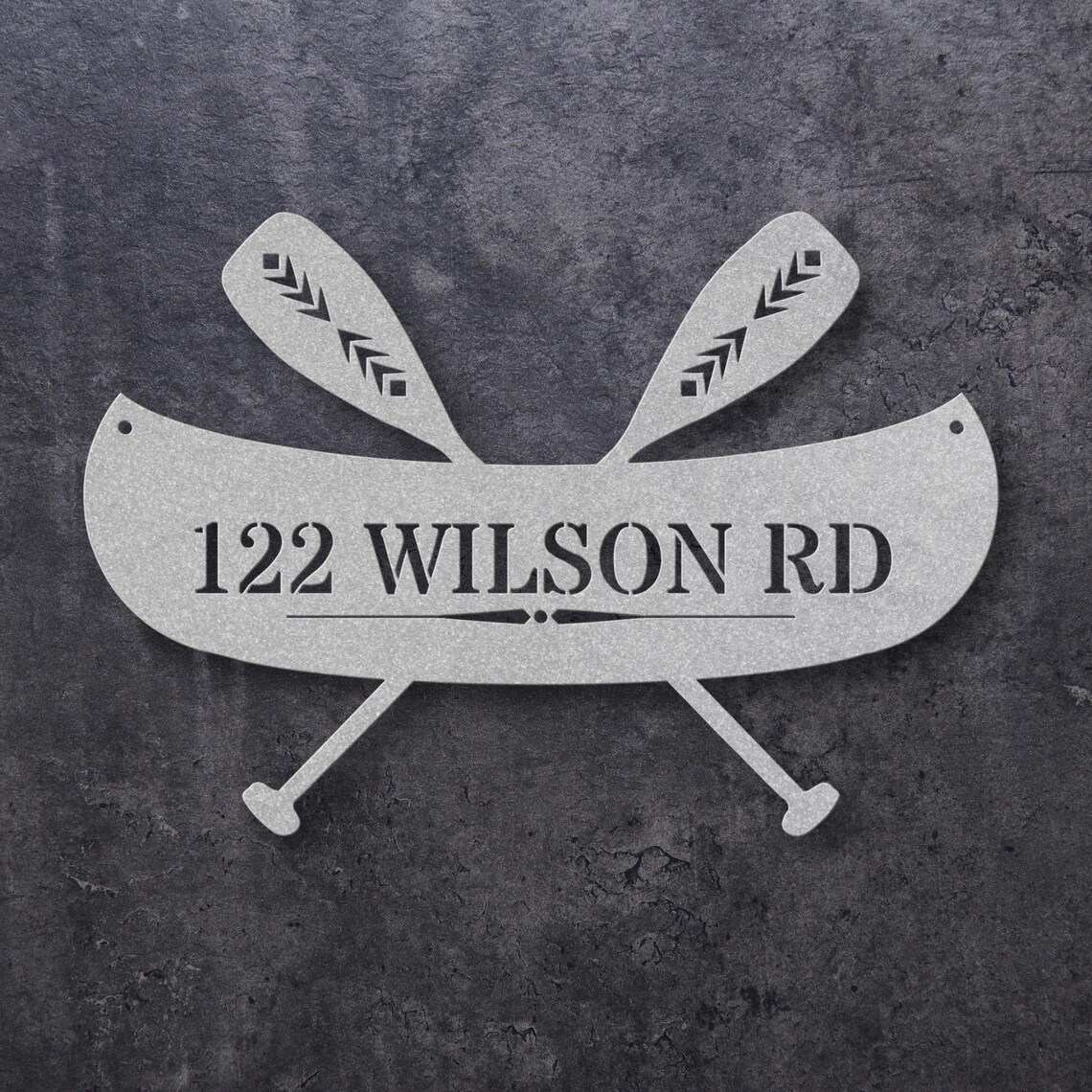 Custom Canoe Address Metal Sign, Personalized Lake House Decor ...