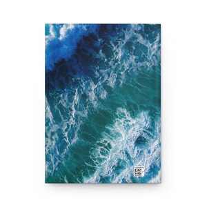 Personalized Ocean Wave Hardcover Journal, Custom Beach Notebook ...