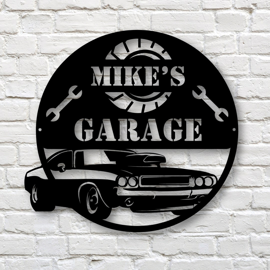 Custom Metal Car Sign, Muscle Car Signs for Garage, Personalized Car ...