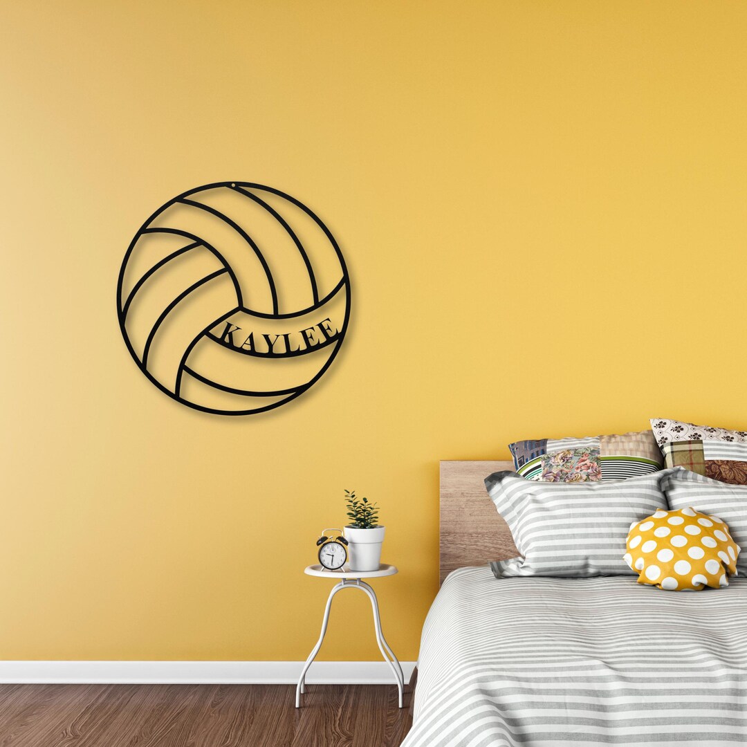 Personalized Volleyball Metal Wall Art, Personalized Player Name Sign ...