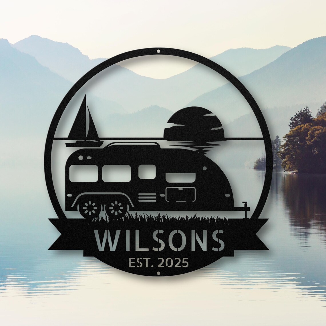 Personalized Travel Trailer Camper Metal Sign, Custom Metal Camper ...