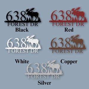 Custom Metal Moose Address Sign, Personalized Farmhouse Decor, Exterior ...