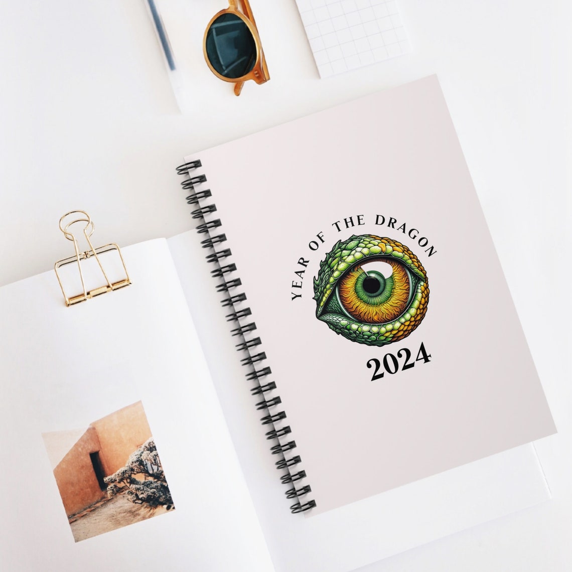Year of the Dragon Spiral Notebook, Gift for Daughter, 2024 Journal ...