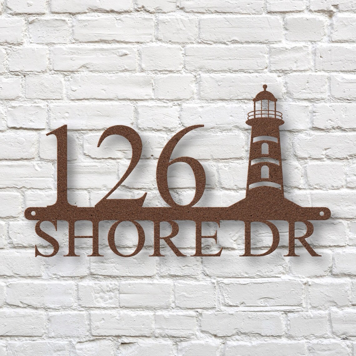 Custom Lighthouse Address Number Metal Sign, Personalized Home Decor ...