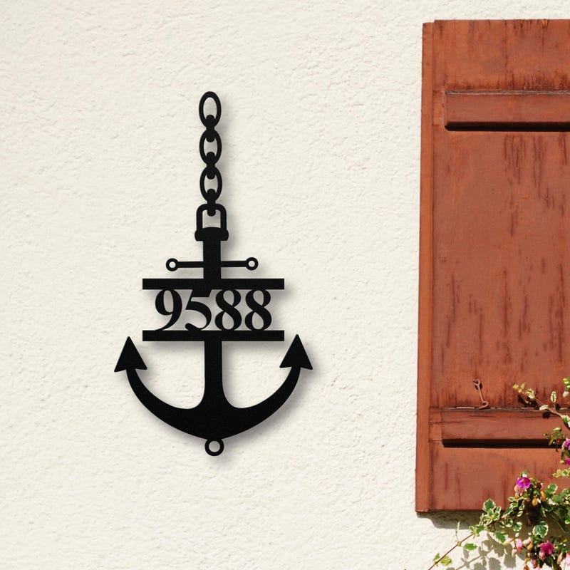 Coastal House Number - Etsy