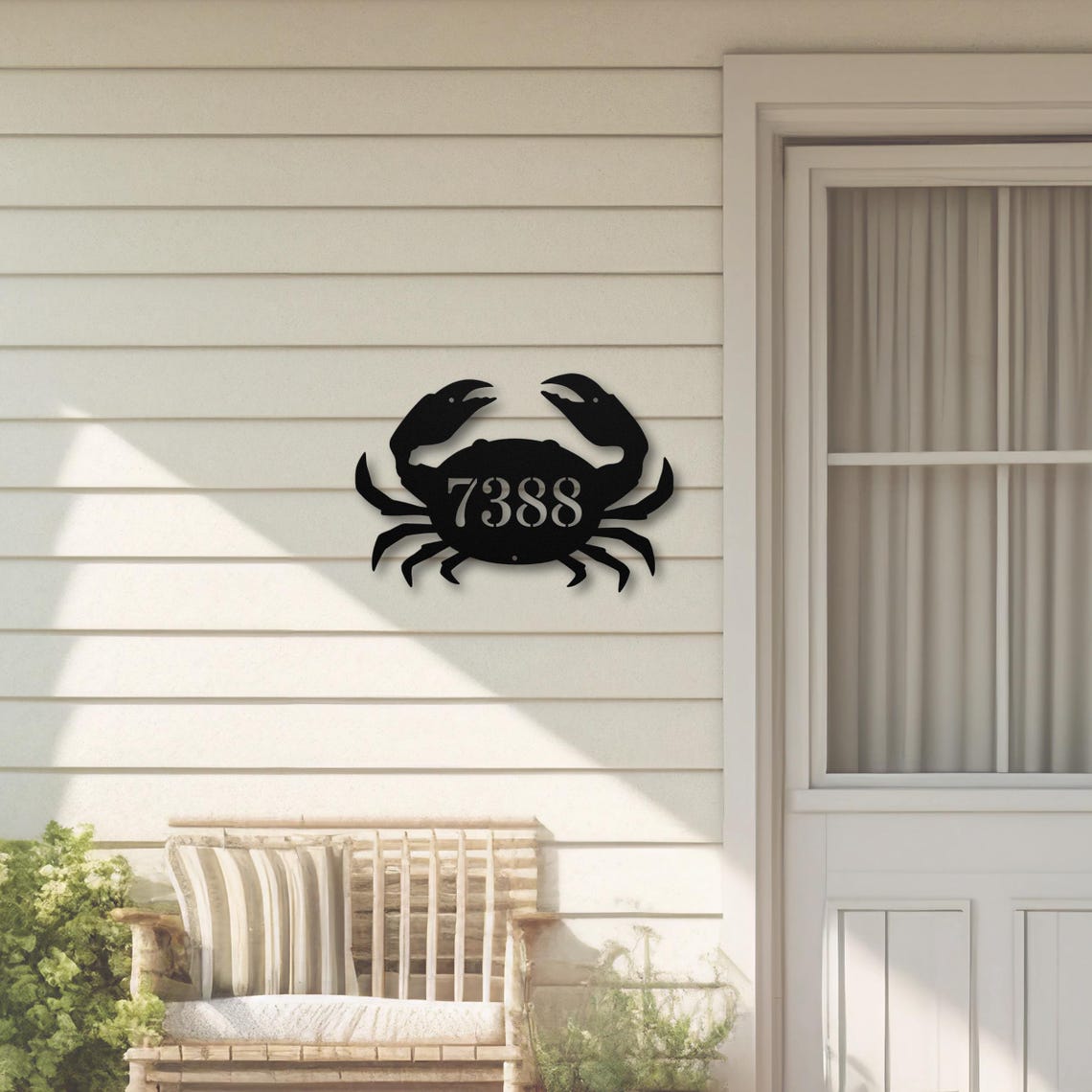 Custom Crab Address Number Metal Sign, Personalized Home Decor ...