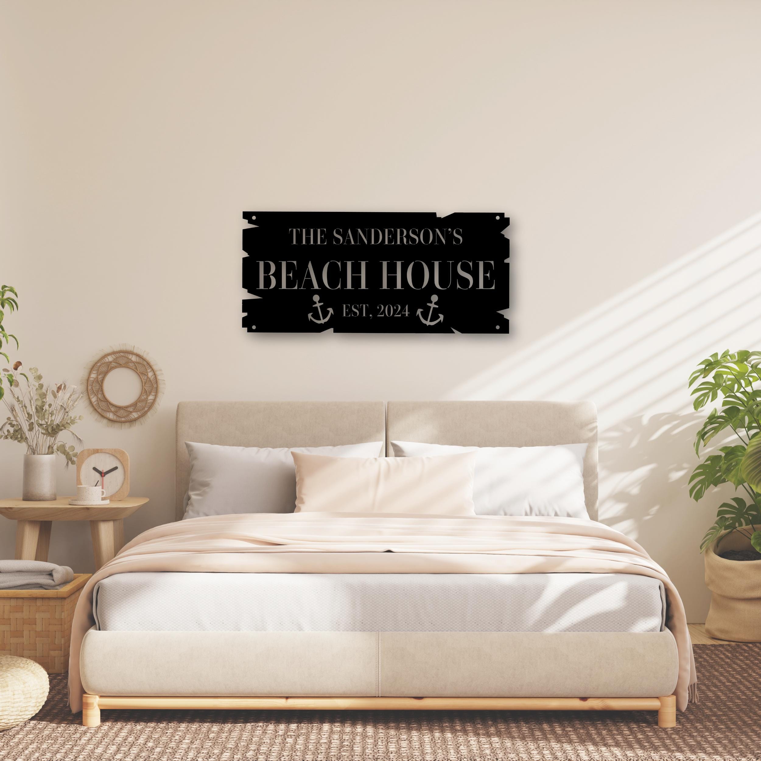 Custom Beach House Metal Sign, Beach Decor, Beach Lover Gift, Beach ...