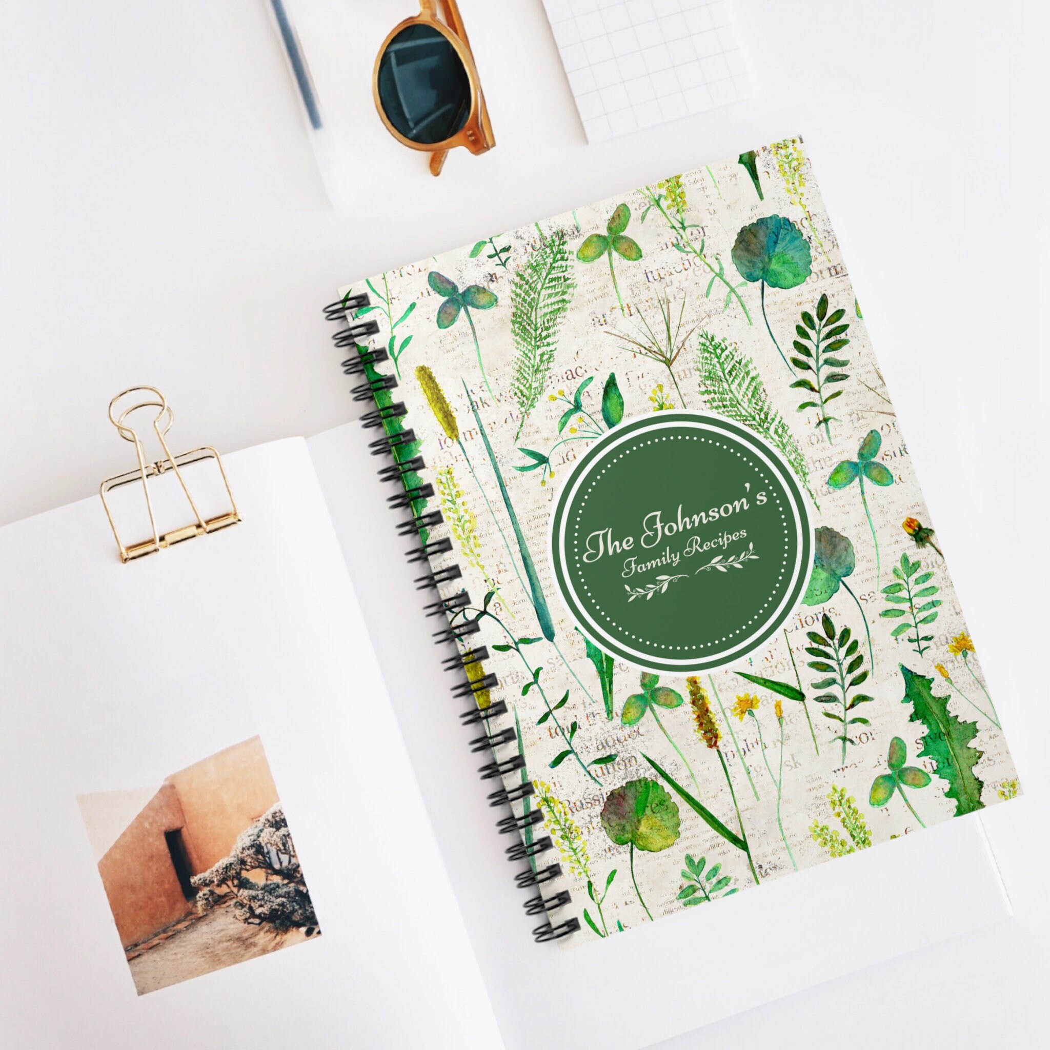 Personalized Spiral Recipe Notebook, Personalized Recipes Journal ...