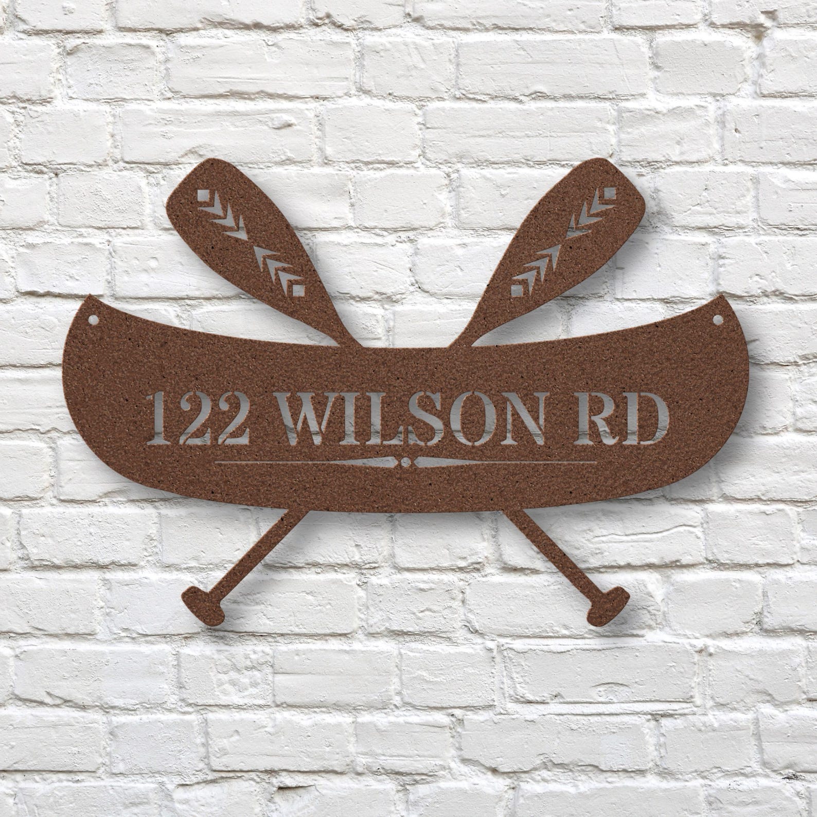 Custom Canoe Address Metal Sign, Personalized Lake House Decor ...