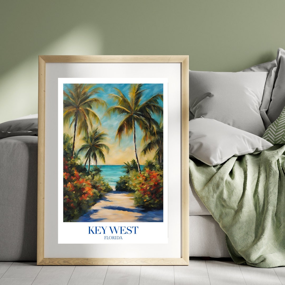Key West Matte Vertical Poster, Florida Travel Poster Print, Key West ...