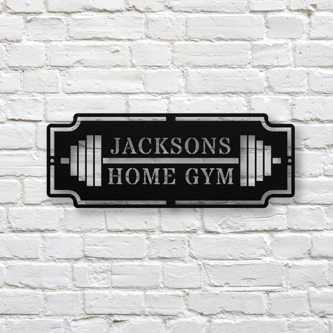 Custom Metal Gym Sign, Personalized Gym Decor, Fathers Day Gift, Home ...