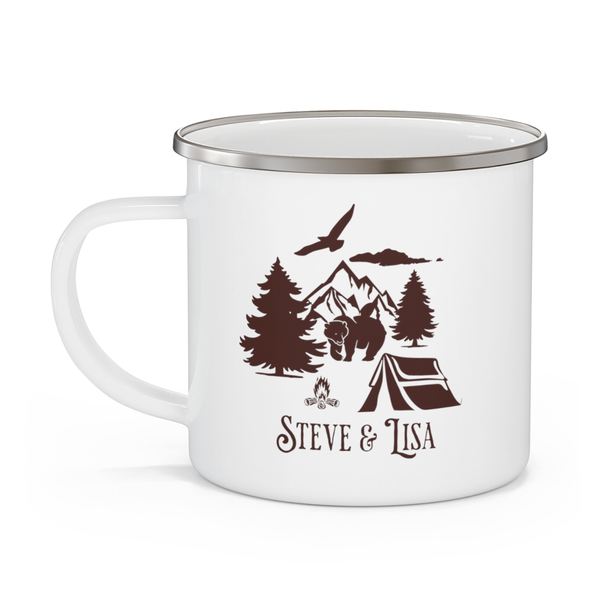 Personalized Camping Mug, Anniversary Gift for Couple, Outdoor Coffee ...