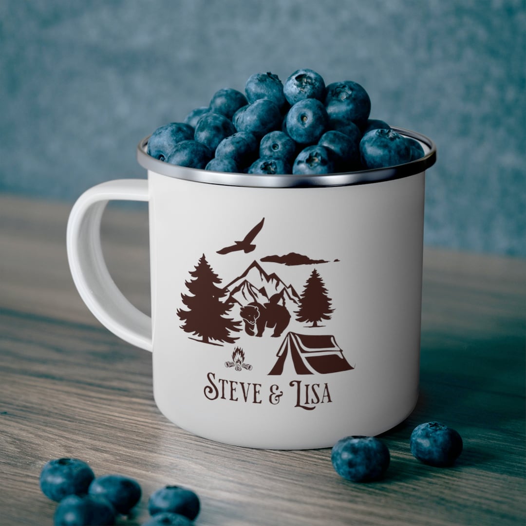 Personalized Camping Mug, Anniversary Gift for Couple, Outdoor Coffee ...