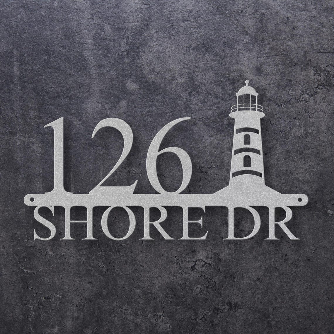 Custom Lighthouse Address Number Metal Sign, Personalized Home Decor ...