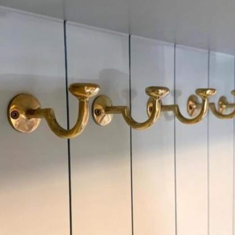 Brass Wall Hooks Towel - Etsy